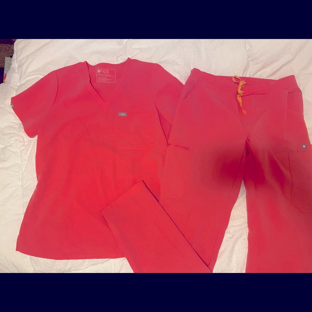 Neon Pink Figs Scrubs. - Gem